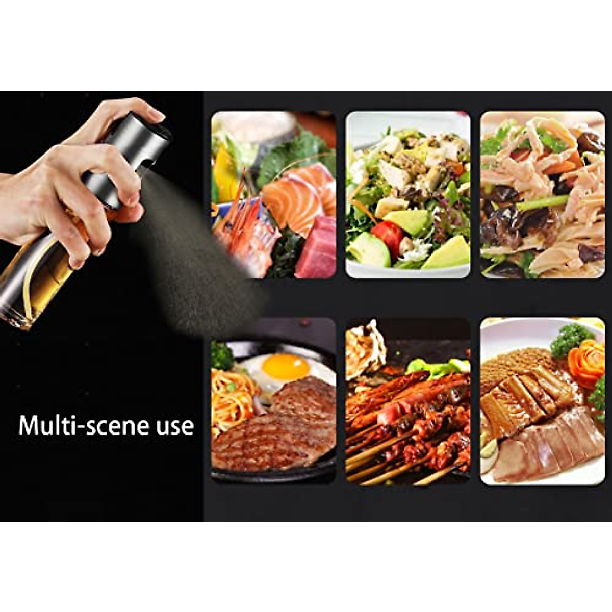 NIKKIER Oil Sprayer for Cooking,100ml Olive Oil Spritzer,Oil Sprayer for Air Fryer, Salad,BBQ,Roasting