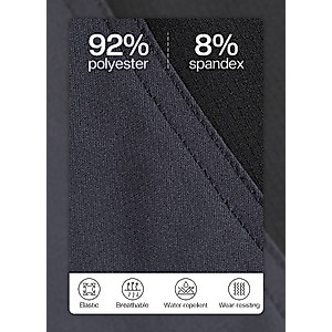 BERGRISAR Men's Cycling Shorts Mountain Bike Shorts Bicycle Shorts Biking Shorts Zipper Pockets 1806BG Grey Size X-Large