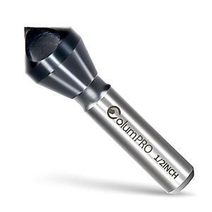 ColumPRO TiAlN Cobalt Single-End Countersink Chamfer Tool - Heavy-Duty M35 82-Degree Countersink Bit for Metal, Stainless Steel, Copper, Wood, Fiberboard, 1/2"