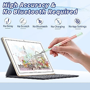 Stylus Pens for Touch Screens(2 Pcs), High Precision Magnetic Adsorption 2-in-1 Stylus Pen for iPad Compatible with iPhone and All Touch Screens
