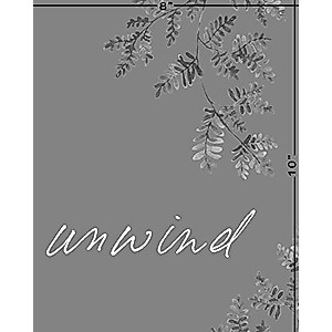 Relax, Breathe, Unwind Bathroom Wall Decor - Set of 3-8"x10" UNFRAMED Prints - Modern, Minimal, Boho, Zen Black And White Art - Bathroom Wall Art (Grey Background)