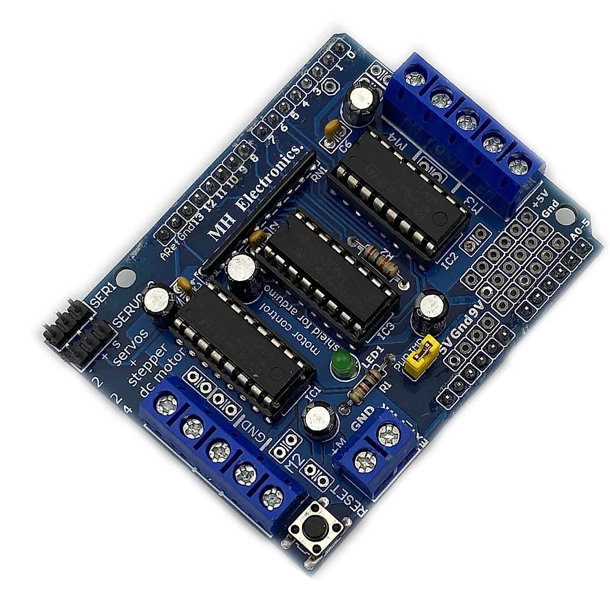 Kiro&Seeu L293D DC Motor Drive Shield Stepper Motor Drive Shield Expansion Board Compatible with Arduino Duemilanove Raspberry Pi