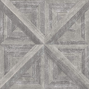FloorPops FP3295 Townhouse Peel & Stick Floor Tiles, Grey