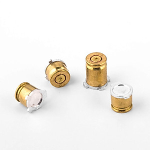 Metal Thumbsticks Joysticks for Xbox One Controller, Analog Grip Button Replacement Parts for Xbox One S/X/Series S/X Controllers(Retro-Design Gold)