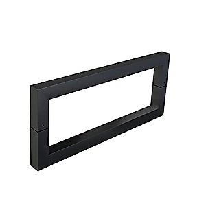 JUBEST 12" Matte Black Push Pull Bar Handle,Sliding Barn Door Handle,Heavy Duty Double Sided Door Handle for Wood Door, Garage, Industrial Grab Bar