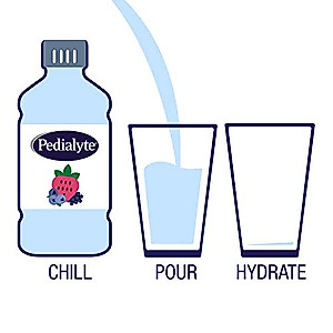 Pedialyte Electrolyte Water with Zero Sugar, Hydration with 3 Key Electrolytes & Zinc for Immune Support, Berry Frost, 1 Liter