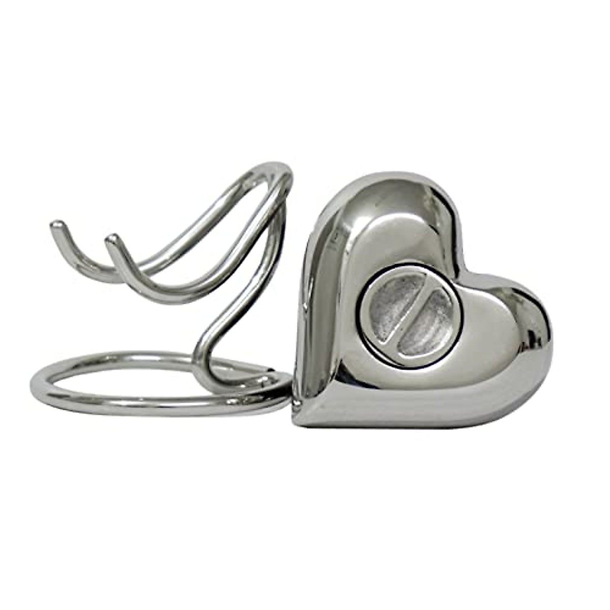 THE ASCENT MEMORIAL Small Love Heart Urn for Human Ashes | Mini Keepsake Funeral Ash Container for Human Remains with Display Stand, Velvet Carry Bag, Paper Funnel and Beautiful Gift Box