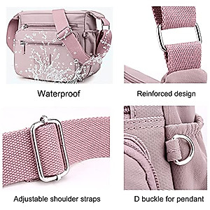 Crossbody Bag for Women Nylon Shoulder Bag Waterproof Lightweight Messenger Purses Multi Pocket Travel Handbag