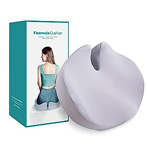 Foamula Seat Cushion for Office Chair, Memory Foam Sciatica Pain Relief Pillow, Seat Cushion for Hip, Tailbone, Coccyx Pain, Desk Chair Cushion for Office, Home, Gaming Chair, Car, Wheelchair XL