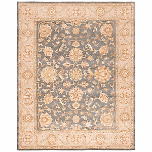 SAFAVIEH Antiquity Collection 3' x 5' Blue / Beige AT312A Handmade Traditional Oriental Premium Wool Area Rug