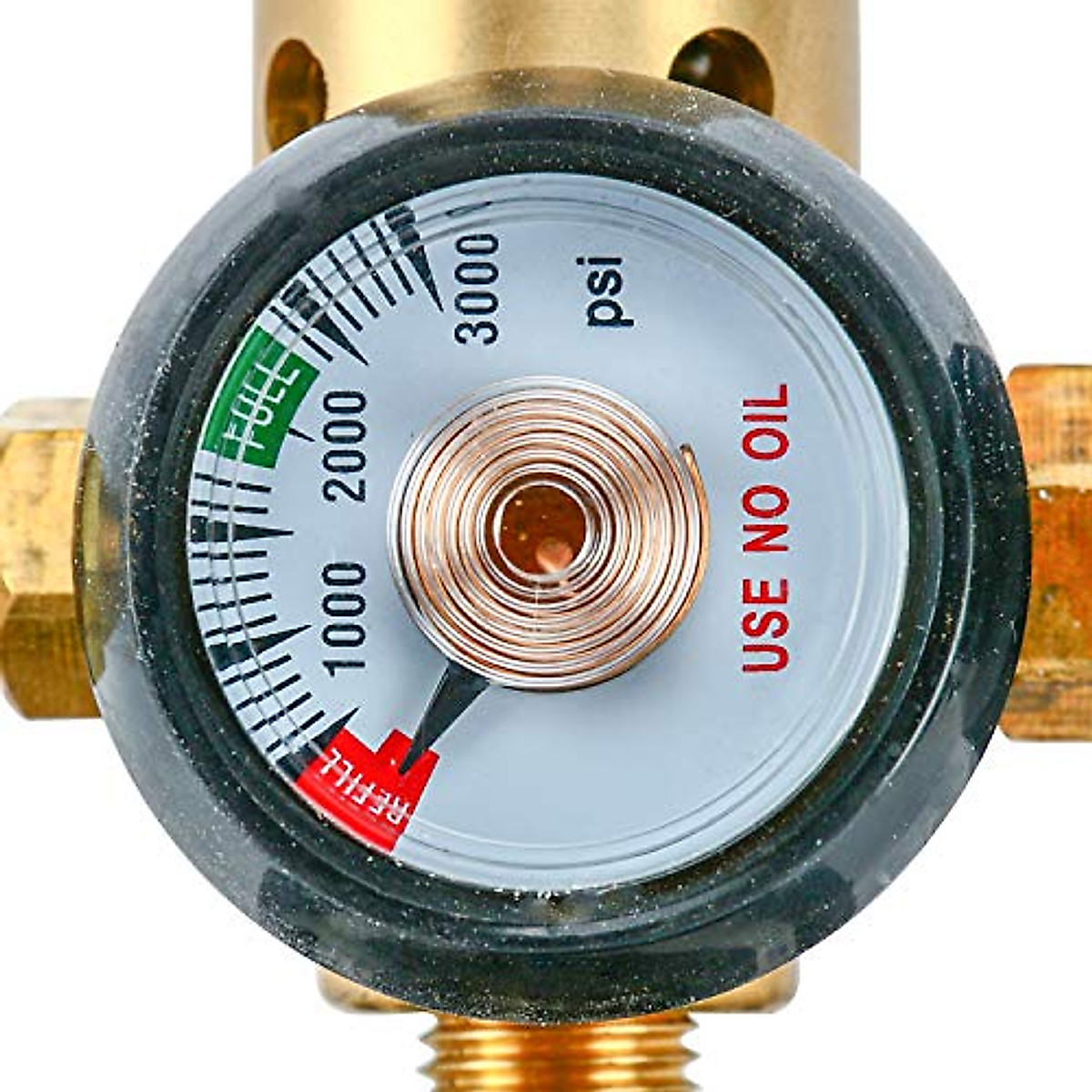 YaeTek Balloon Inflator Dual Mylar and Helium Latex Balloon Filler Valve Fits CGA-580 Tank Air Flow Inflator Regulator 0-3000 PSI (With Auto Foil Balloon Shut Off Valve) Pkg/1