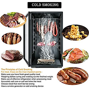 FMOON Upgraded Pellet Smoker Tube With Cold/Hot Smoking Place Platforms ,12" Wood Pellet Tube Smoker With Heat Resistant Glove and 2 Hooks and 1 Brush and 1 Smoke Tube Cover