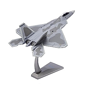 NUOTIE 1/72 F-22 Raptor Model diecast Airplane Model Military Plane Fighter for Collections and Gifts (TY 325 FW)