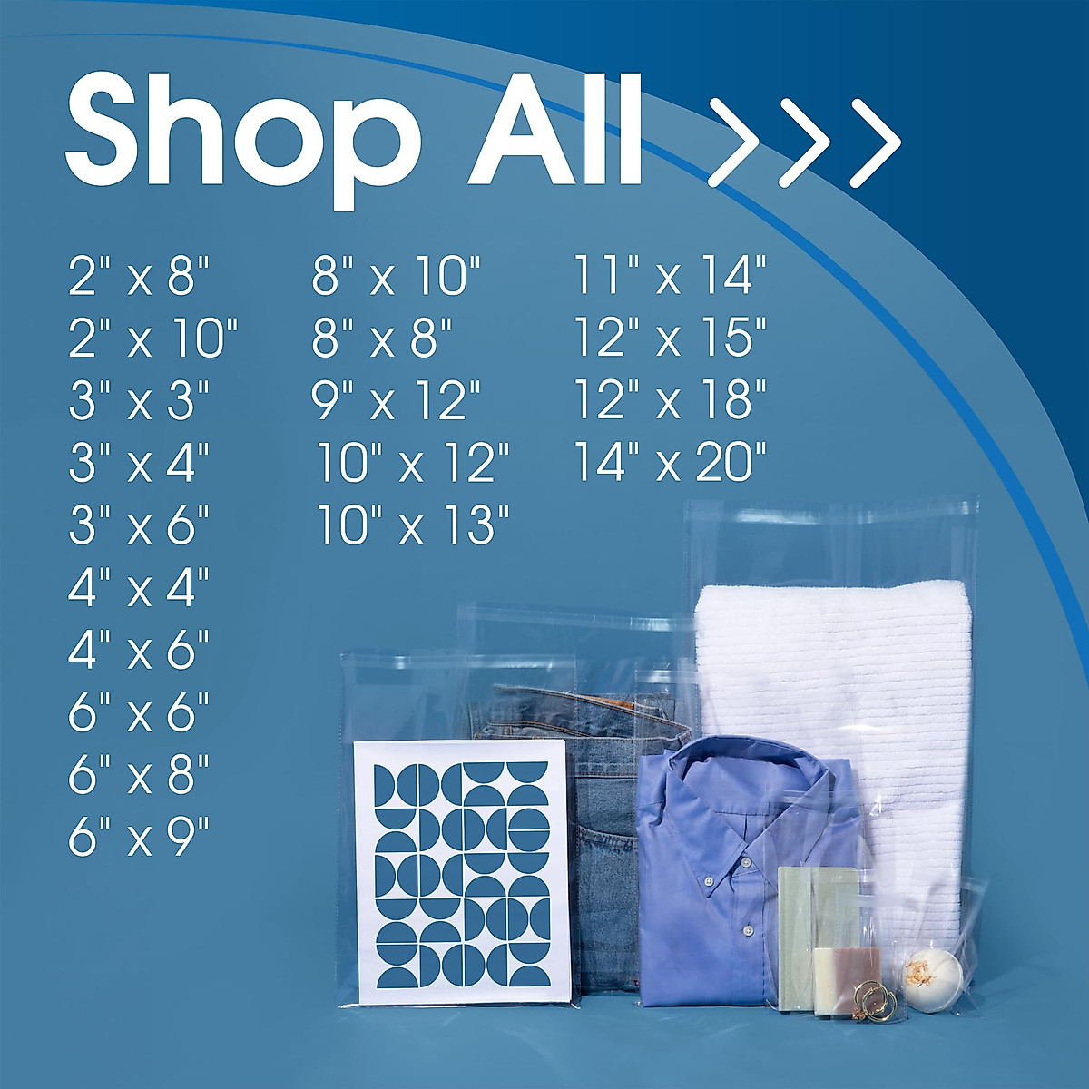 SPARTAN INDUSTRIAL Polypropylene Cello Bags (Small) - 1000 Pack (5" X 7")