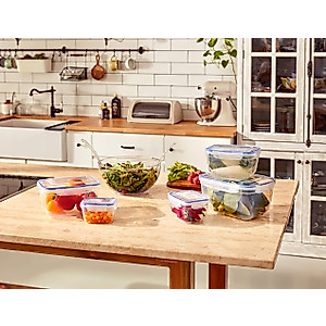 Superio Pack of 4 Plastic Food Storage Containers with airtight Lid for Pantry, Fridge- 80 Oz- BPA Free, Leakproof Sealed Container- Microwave, Dishwasher and Freezer Safe, Clear (Clear)