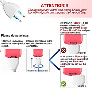 Magnetic USB DC Charger Cable Replacement Charging Cord 2Pack-(10MM/0.39Inch)