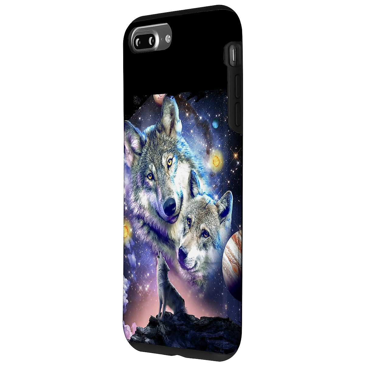 iPhone 7 Plus/8 Plus Cosmic Space Wolf, Wolves Family Howling, Celestial Bond Case