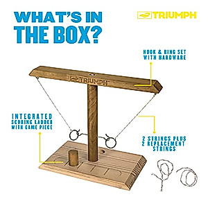 Triumph Sports Hook and Ring Battle – Ring Toss Game for Adults and Kids