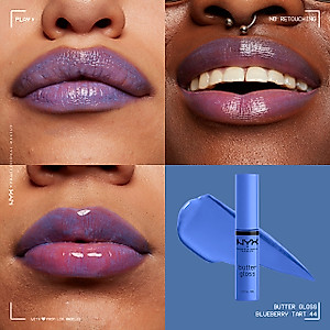 NYX PROFESSIONAL MAKEUP Butter Gloss, Non-Sticky Lip Gloss - Blueberry Tart (Periwinkle Blue)