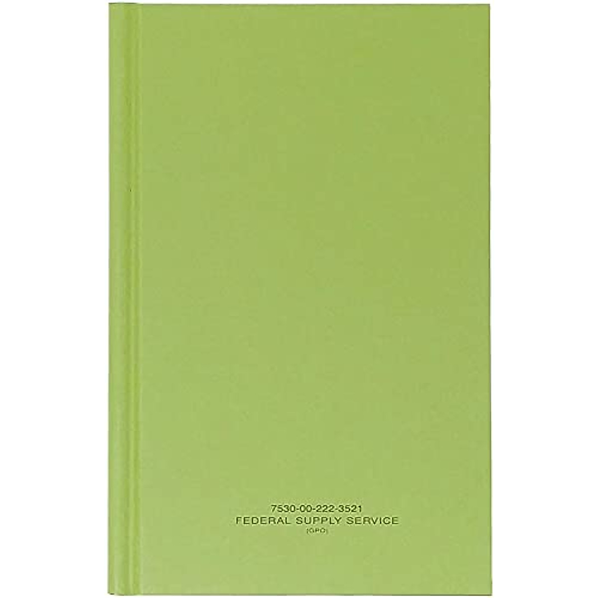 Green Military Log Book, Record Book, Memorandum Book, 5-1/2 X 8 Green LogBook NSN 7530-00-222-3521
