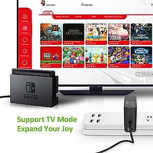 USB C Charger Nintendo Switch, Omars 39W USB Type C Charging Kit Compatible with Nintendo Switch Power Delivery 3.0 & QC 3.0 Fast Charging Power Kit Supports TV Mode and Dock Station (6 ft)