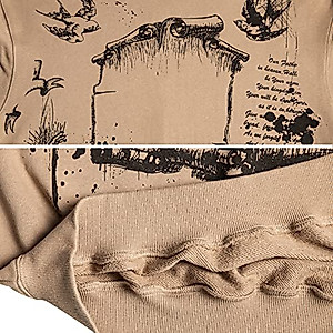 Cactus Pack Men's Hooded 3D Graphic Print Casual Oversized Sweatshirts Graffiti Long Sleeve Black