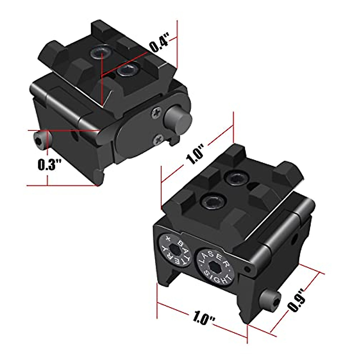 UUQ Mini Airsoft Gun Laser Sight Red Dot Beam for Compact Pistol with Weaver or Picatinny Rail|Rifle Handgun|Tactical Sights Airsoft|Scope Hand Gun Rifles|Laser Pointer Pistol|Air Soft Optic