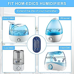 LUXRILIX 32 PACK Humidifier Cleaner Demineralization Cartridge Fit (1-Gallon or Larger) Evaporative Warm & Cool Mist Ultrasonic Humidifiers Compatible with HoMe.dics LEVOIT Honeywell Homasy Vicks