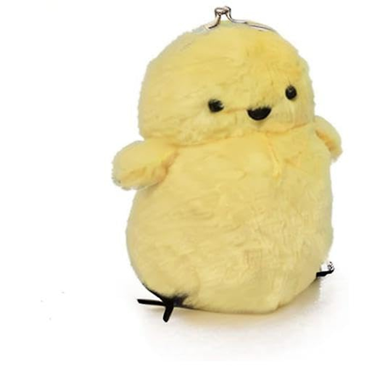 Techcircle Cute Chick Purse Crossbody Fluffy Fur Coin Wallet Chain Pouch-Yellow