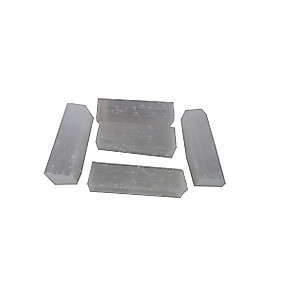 5 Piece Premium Cut Selenite Sticks (2.5"), for Wicca, Reiki, Healing, Metaphysical, Chakra, Positive Energy, Lucky Feng Shui, Meditation, Protection, Powers, Decoration Or Gift