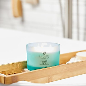 Chesapeake Bay Candle Mind & Body 3-Wick Coffee Table Jar Candle, Nourish + Renew (Coconut & Sandalwood)