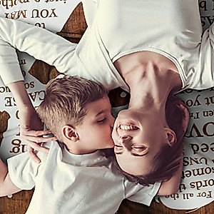 Gifts for Mom I Love You Mom Blanket Birthday Christmas Mothers Day Valentines Gift for Mother Birthday Gifts from Son for Mom Unique Happy Birthday Mom Gift Ideas Throw Blanket Wood 50" x 60"