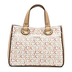 Calvin Klein Lucia Novelty Shopper, Cherub White Multi Painted Linear