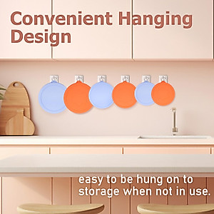 VIOTIIN 1 Cup 2 Cup 4 Cup Round Silicone Replacement Lids for Pyrex 7202-PC, 7200-PC, 7201-PC Glass Bowls, 6 Pack, Microwave & Dishwasher & Freezer Safe (Container not Included)