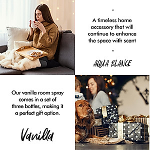 Fragrant Room Spray, Vanilla, 3 x 3.4 fl oz, Air Fresheners Odor Eliminator for Home, Bathroom, Concentrated Room Spray