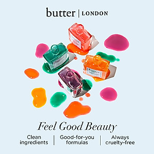 butter LONDON Nail Strengthener for Damaged Nails, Jelly Preserve (Strawberry Rhubarb) - Pink Translucent Finish Nail Polish Strengthens, Nourishes & Rejuvenates Nail Beds & Roots - Nail Care Products