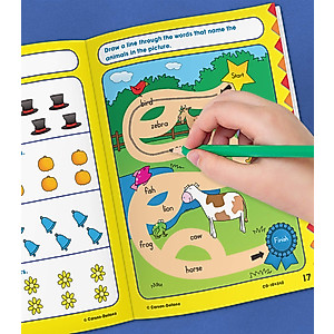 Carson Dellosa Beginning Reading Workbook―Kindergarten Early Reader Phonics Practice With Stickers, Incentive Chart, Puzzles, Coloring Activities (64 pgs) (Home Workbooks)