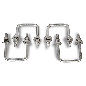 KUAFU Universal U-Bolts for Boat Trailer Square Steel 1/2" Dia X 3 1/16" X 4 5/16" 4Pcs