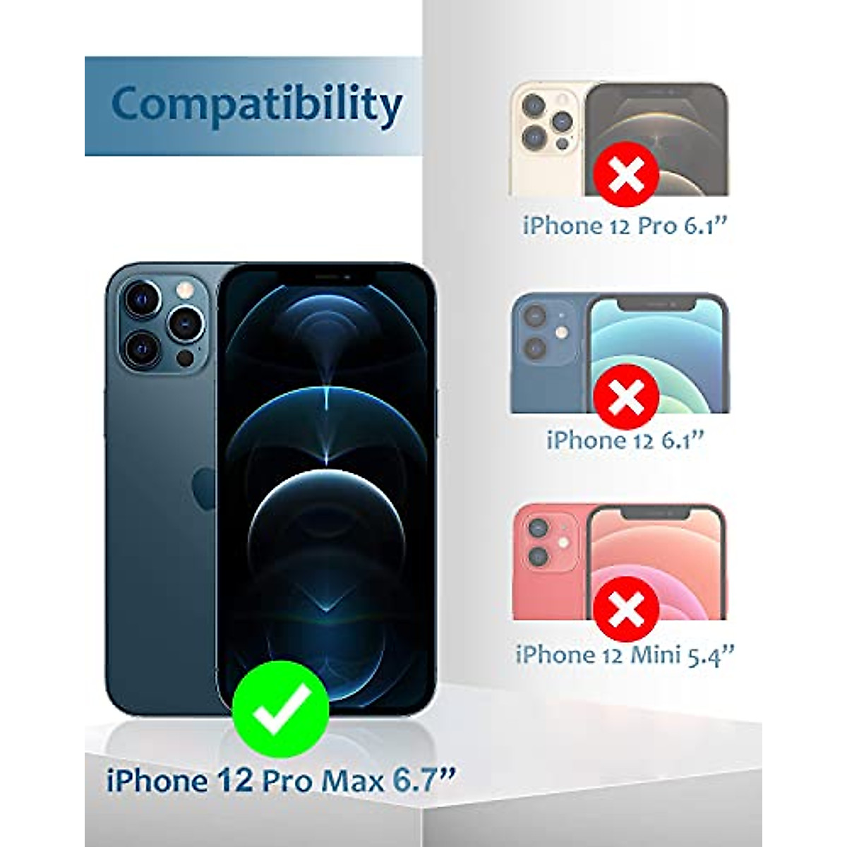 [2 Pack] Tamoria iPhone 12 Pro Max Camera Lens Protector Metal Plus Tempered Glass Camera Cover Oneness Design, Support LIDAR Scanner, Explosion-Proof iPhone 12 Pro Max 6.7 Inch Accessories Blue