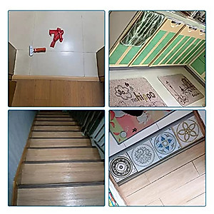 Floor Transition Strip Self Adhesive Vinyl Floor Flat Divider Strip Cover Strip Door Transition Strip for Laminate Flooring, 2-Inch by 7-Ft, Light Brown