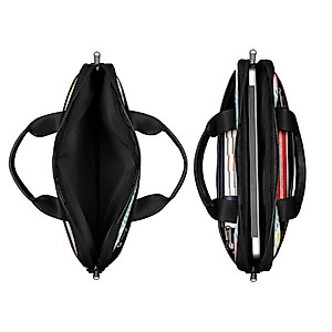 Pineapple Palm Tree Laptop Computer Bag Waterproof Shoulder Messenger Bag 13-15 inch Durable Laptop Tote Bag with Shoulder Strap Handle Lightweight Crossbody Briefcase