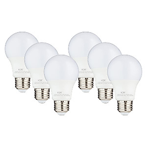 (6 PACK) KOR 9W LED A19 Light Bulb – (60W Equivalent), UL Listed, 5000K (Bright White – Daylight), 750 Lumens, Non-Dimmable, LED 9-Watt Standard Replacement Bulbs With E26 Base, 15000 Hours, Long Life
