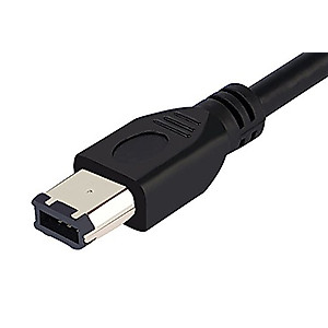 zdyCGTime 5FT 6 Pin to 6 Pin Firewire DV iLink Male to Male IEEE 1394 Cable(Black)