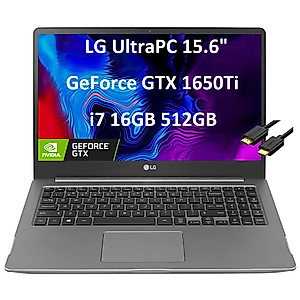 LG 15 Ultra PC 15.6" FHD Light Gaming Business Laptop (Intel 4-Core i7-1165G7, 16GB RAM, 512GB PCIe SSD, NVIDIA GTX 1650Ti 4GB Graphics) Thunderbolt 4, Backlit, Wi-Fi 6, Webcam, Windows 11 (Renewed)