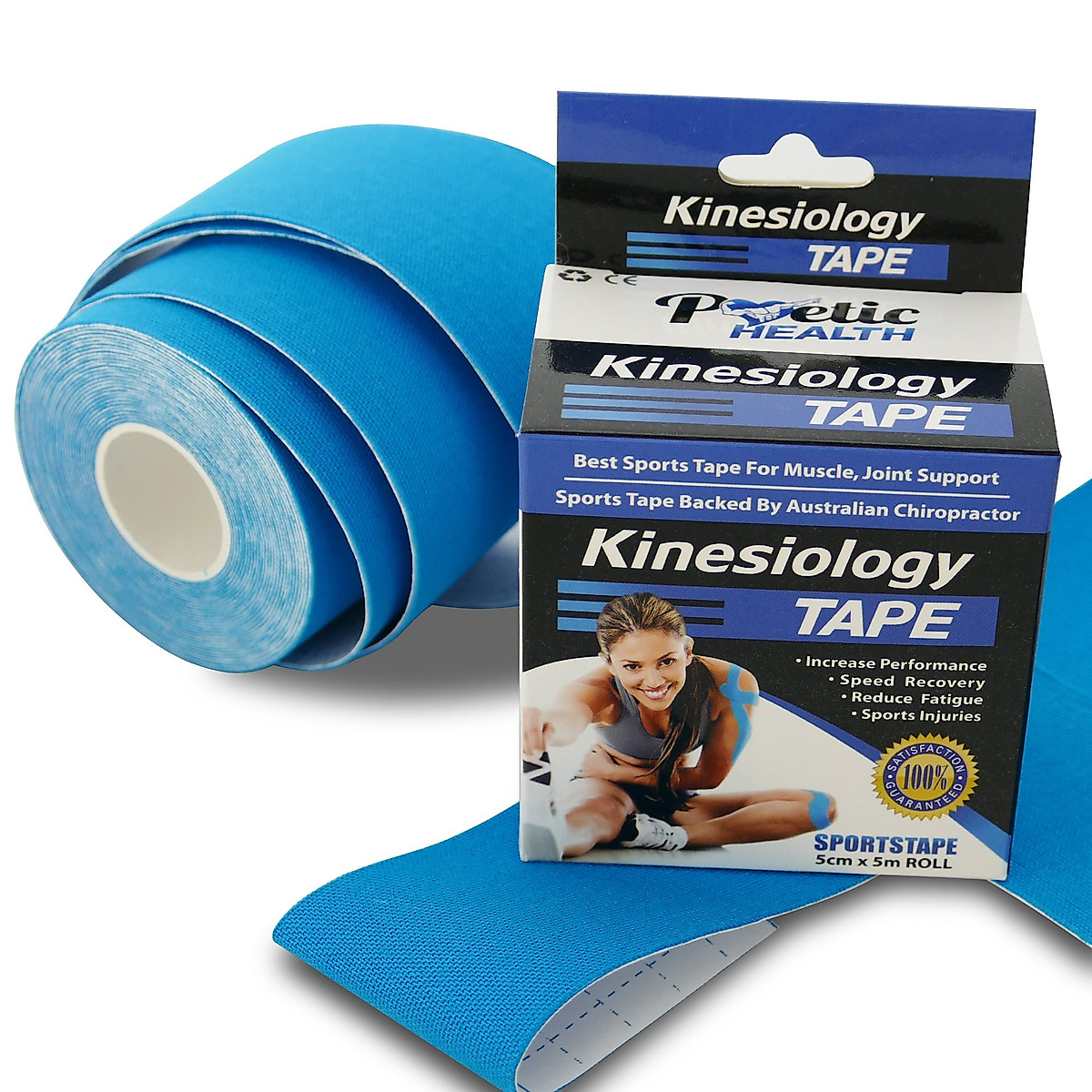 Poetic Health Kinesiology Sports Tape for Support & Pain ReliefDeveloped By Leading Chiropractic Doctor