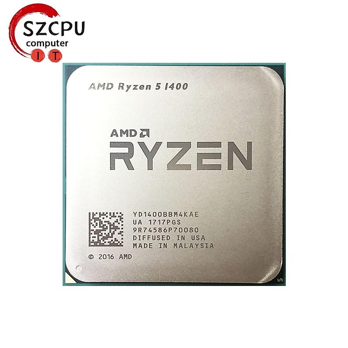 SAAKO Ryzen 5 1400 R5 1400 3.2 GHz Gaming Zen 0.014 Quad-Core Eight-Thread CPU Processor YD1400BBM4KAE Socket AM4 Making Computers Process Data Faster