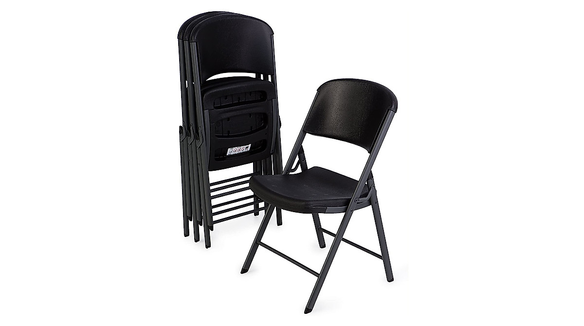 Durable Lifetime Folding Chair in Black - Model#80887U