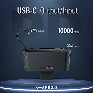 Nyko - Steam Deck Power Bank – 10000mAh Capacity Backup Battery Pack w/ 37w USB C Charger – PD 3.0 Fast Steam Deck Battery Bank – Play & Charge Portable High Capacity Power Bank for 1.25+ Hours