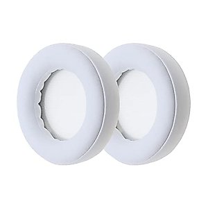 1 Pair Earpads Ear Cushions Protein Leather Memory Foam Replacement Repair Parts Compatible with Corsair Virtuoso RGB Wireless SE Headphones White