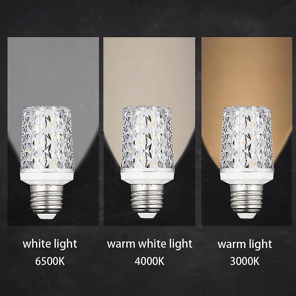 E26 LED Bulbs,Modern Craft Crystal lamp,4000K Natural Light 18W LED Light Bulbs Equivalent 100W,360° Beam Angle,AC 85-265V, Edison Screw SES LED Corn Lamp, Not Dimmable(4 Pack)